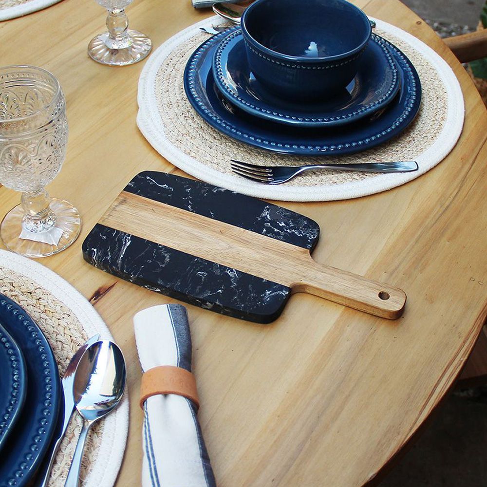 Tabla con Mango Marmol Negro 30x14 cm – Potiers Home